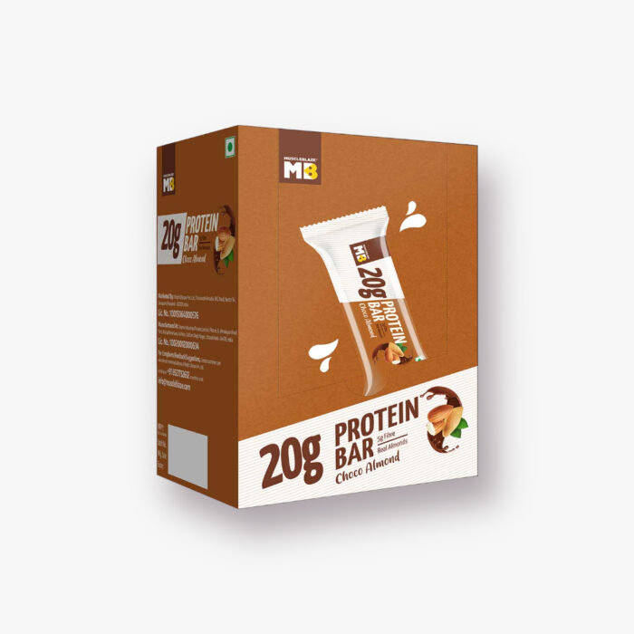 Buy MuscleBlaze 20gm Protein Bar Choco Almond - Pack of 6 - Ayurhub