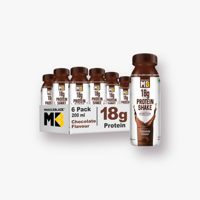 Buy MuscleBlaze Protein Shake Chocolate 200ml - Pack of 6 - Ayurhub